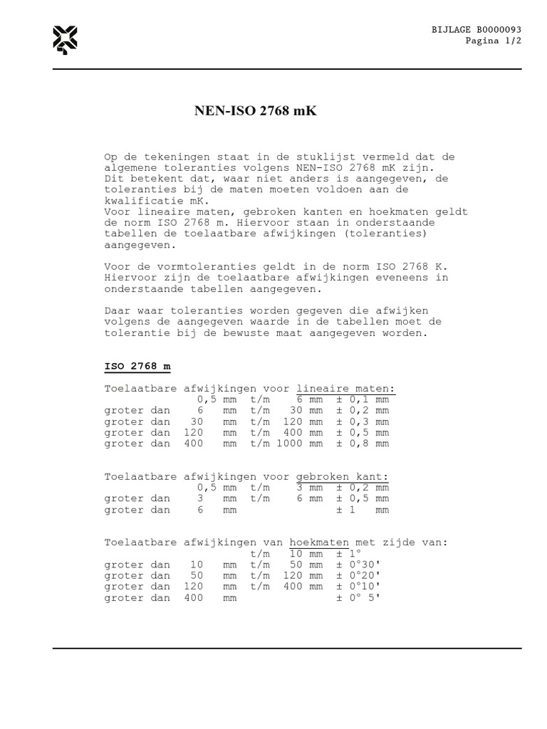 Nen Iso 2768 | PDF
