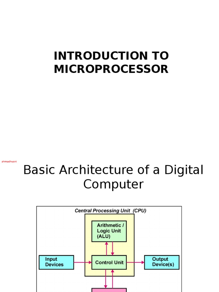 Introduction To Microprocessor | PDF | Central Processing Unit | Input/Output