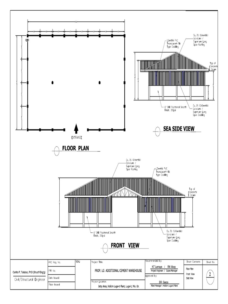 Warehouse Project Structural Plan and Floor Plan | PDF | Technology ...