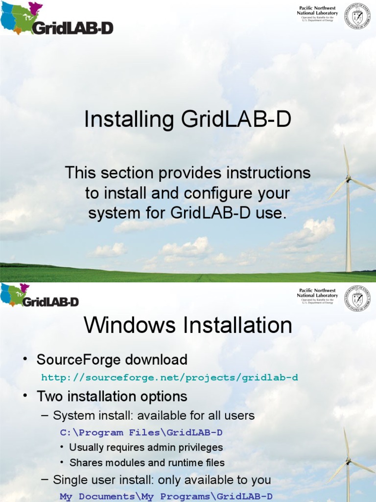 1.2 Installing Demo GridLAB D | PDF