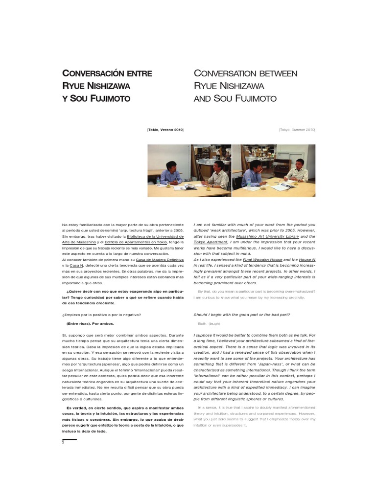 Croquis 151 - Sou Fujimoto - InTRO | PDF | Science | Ciencia filosófica