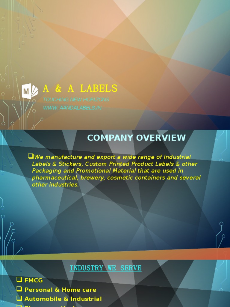 A & A Labels Profile | PDF | Finance & Money Management | Technology ...