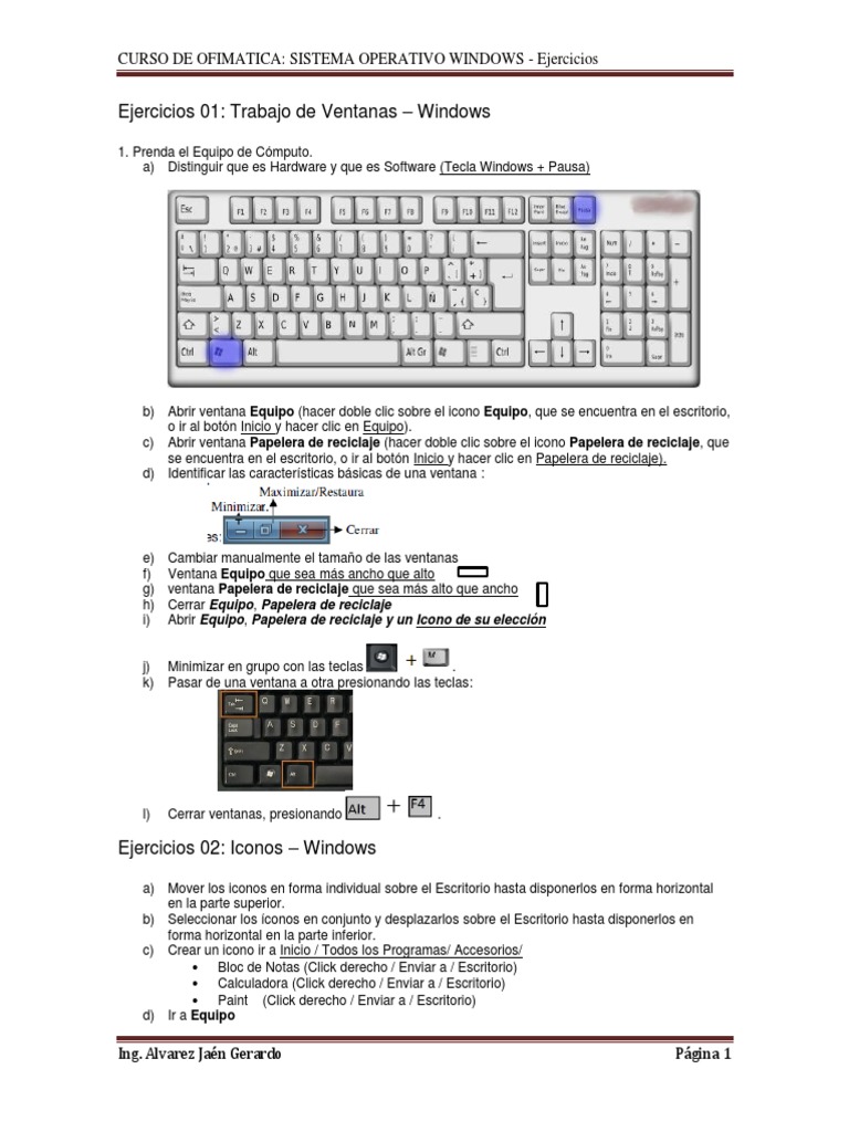 Introducción A Las Funciones Básicas De Windows Ventanas Iconos