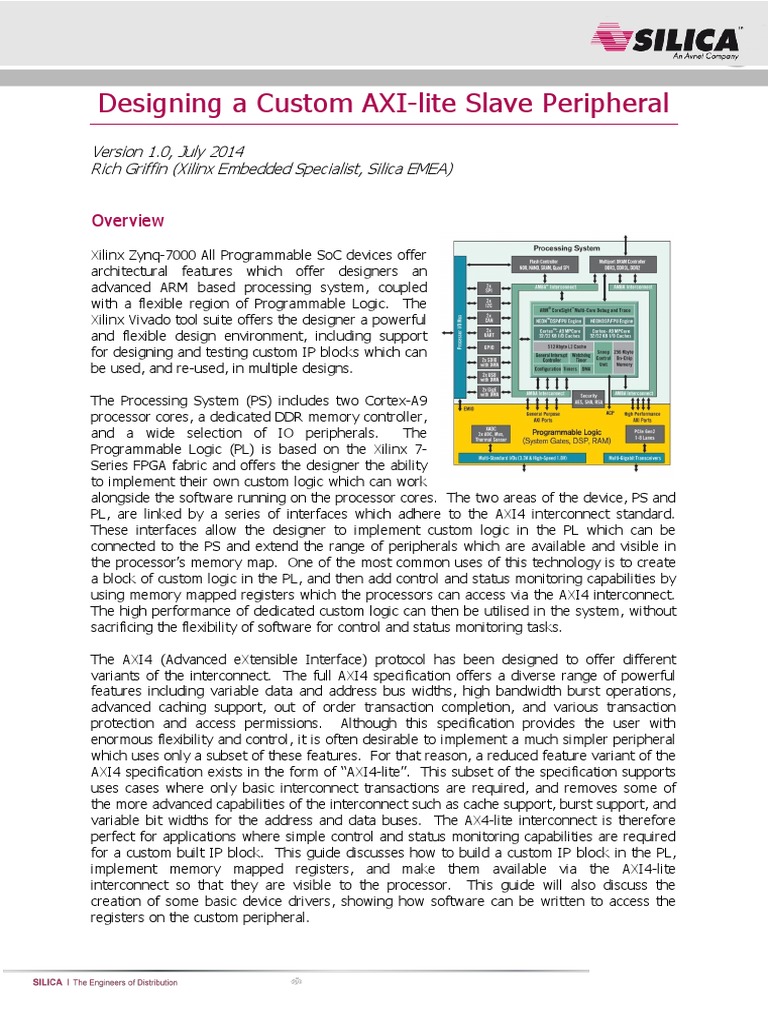 Designing A Custom Axi Slave Rev1 | PDF | Computer Hardware | Computer Architecture