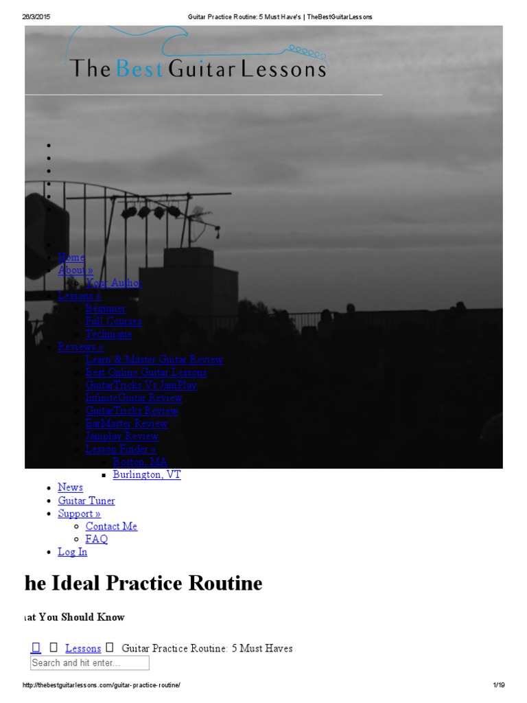 Guitar Practice Routine - 5 Must Have's - TheBestGuitarLessons | PDF ...