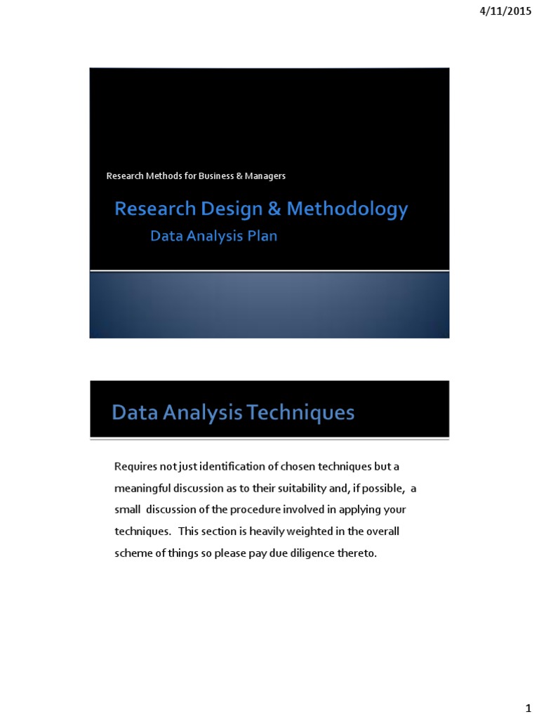 Data Analysis Plan Handout | PDF | Correlation And Dependence | Statistics