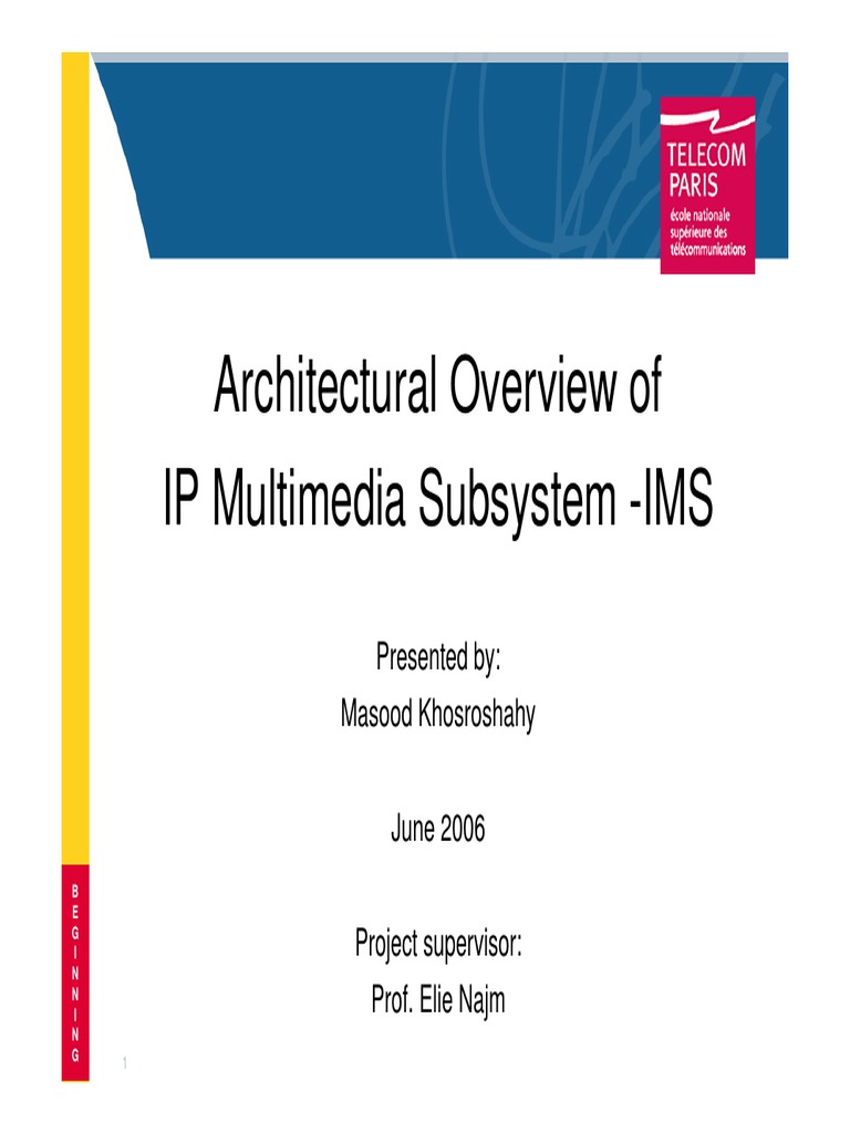 Architectural Overview of IMS | PDF | Ip Multimedia Subsystem | Session Initiation Protocol