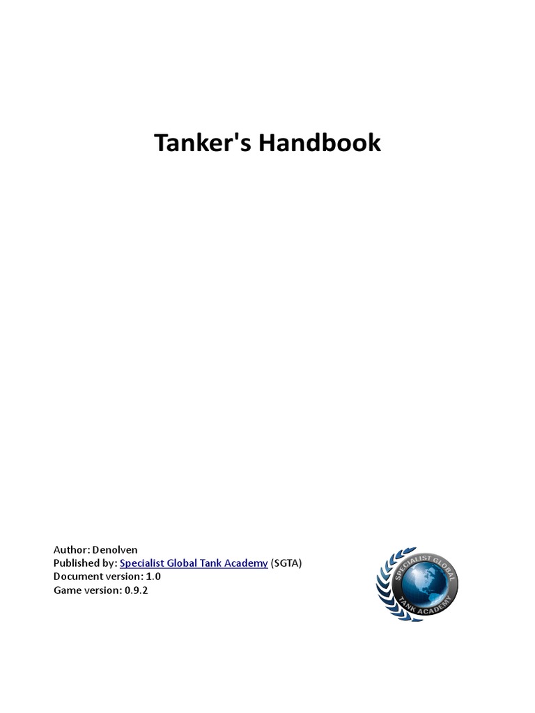 Tanker's Handbook 1.0 | PDF | Tanks | Armoured Warfare