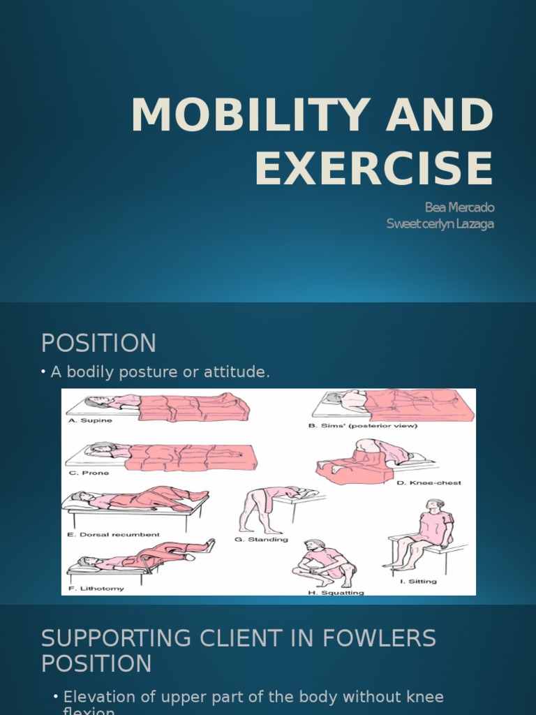 Mobility and Exercise for Nursing Care | PDF | Vertebral Column ...