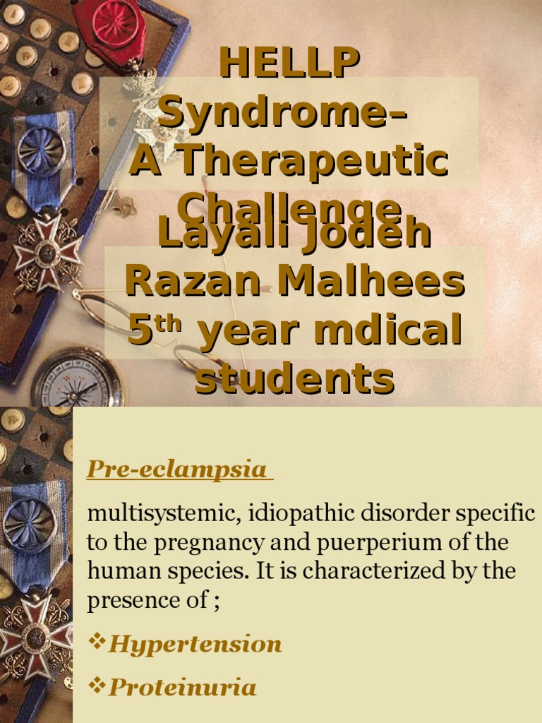 Hellp Syndrome - Therapeutic Challenge | PDF | Medical Specialties ...