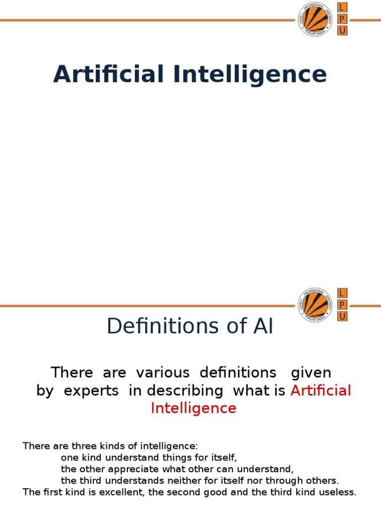 1 Artificial Intelligence | PDF | Artificial Intelligence ...