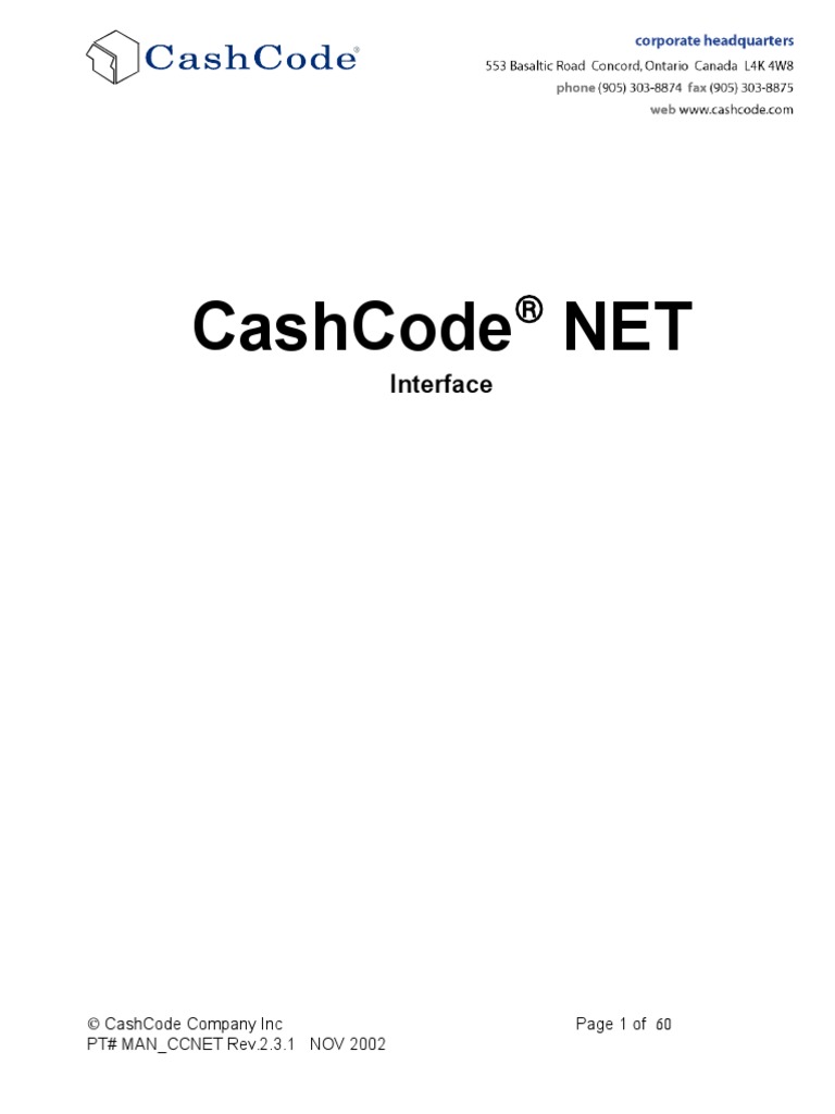 Interface CCNET | PDF | String (Computer Science) | Byte