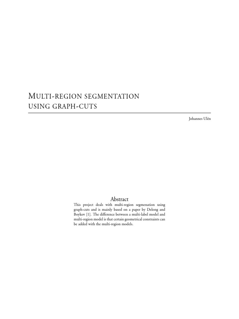 Ulti Region Segmentation Using Graph Cuts | PDF | Image Segmentation | Applied Mathematics
