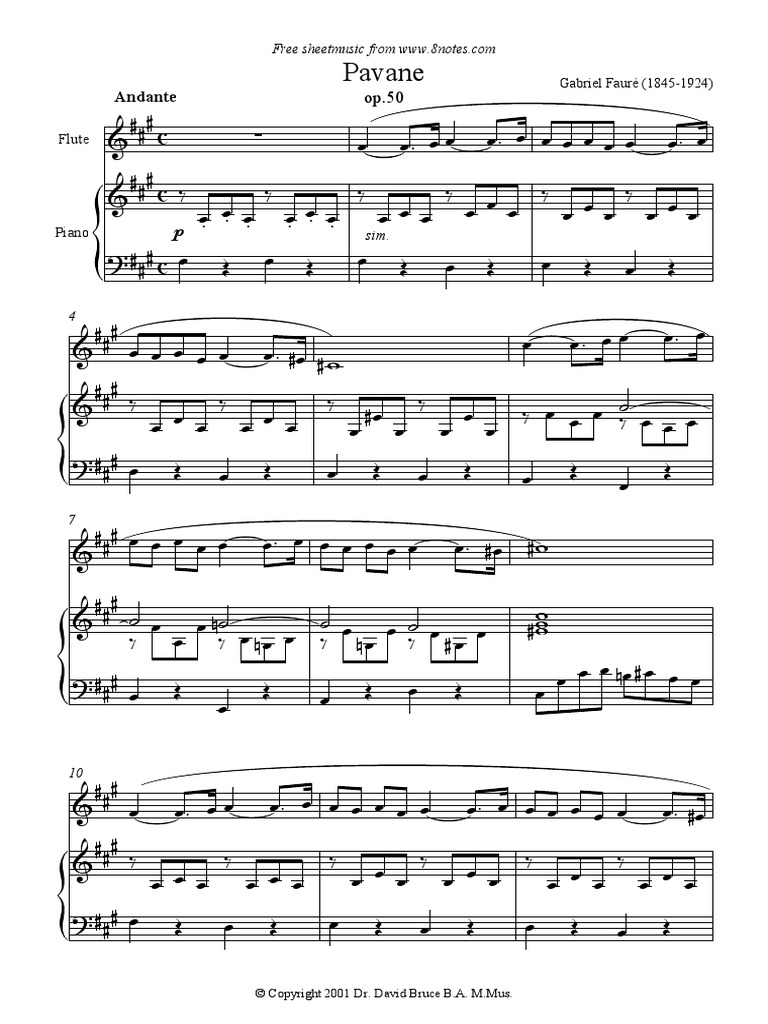 Faure Pavane | PDF