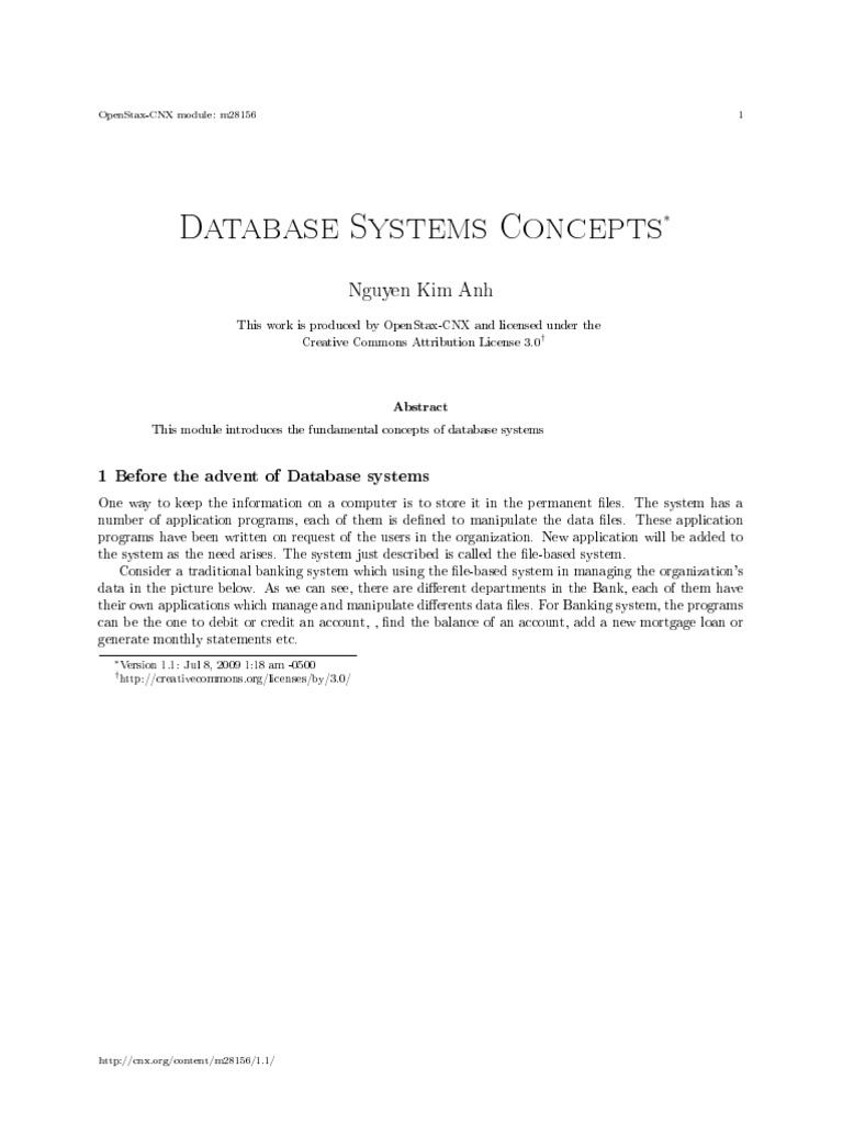 Database Systems Concepts 1 | PDF | Conceptual Model | Databases