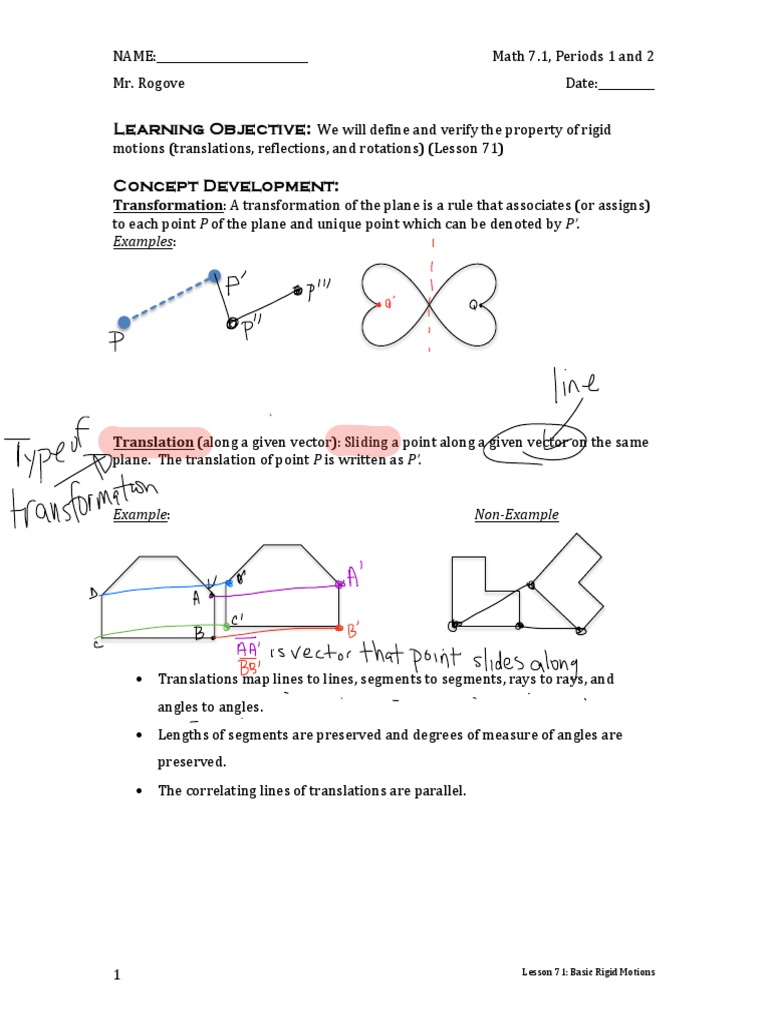 Basic Rigid Motions in Geometry | PDF | Angle | Euclidean Geometry