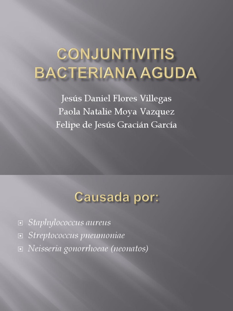 Conjuntivitis Bacteriana Aguda: Tratamiento y Síntomas | PDF | Ojo ...