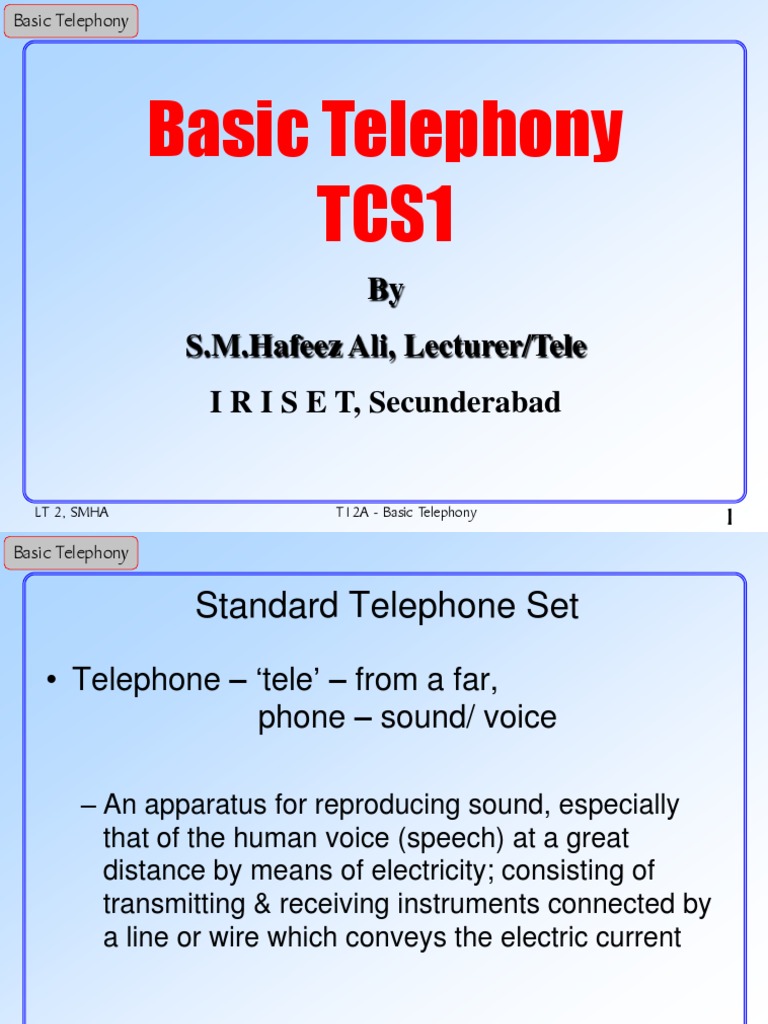 TCS1 LT2 | PDF | Telephone | Telecommunications Equipment
