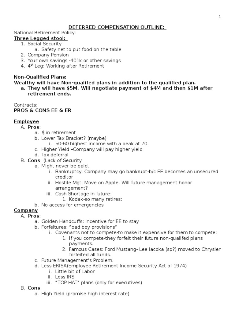 Executive Deferred Compensation | PDF | 401(K) | Individual Retirement ...