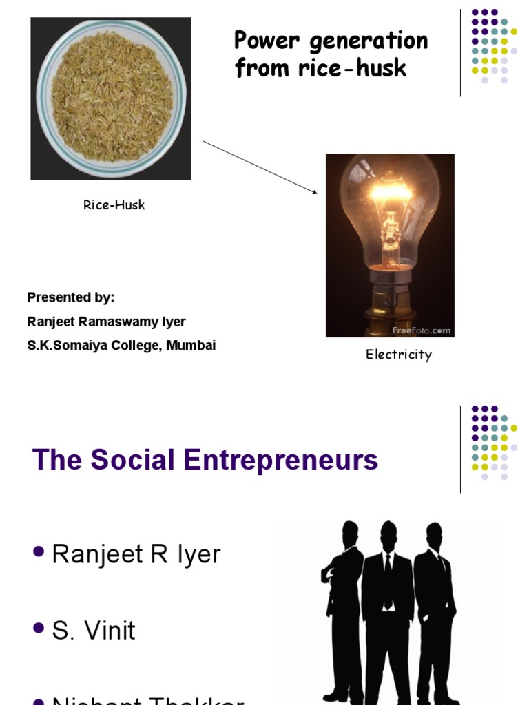 Electricity From Rice Husk | Kilowatt Hour | Watt