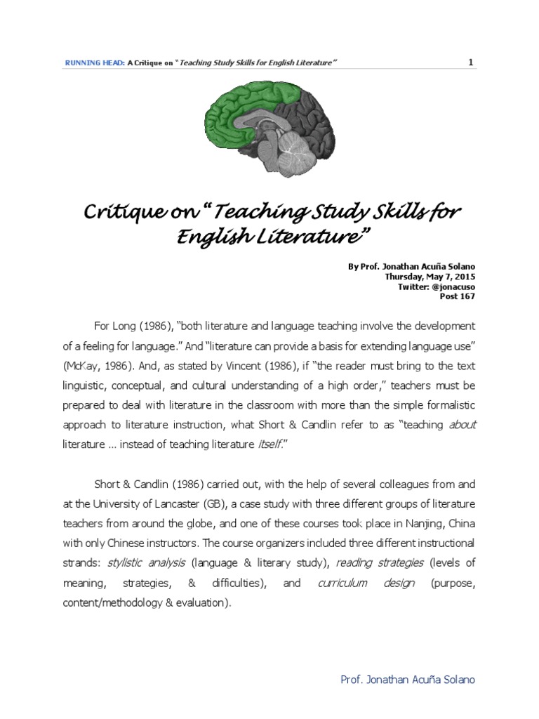 Teaching Study Skills For English Literature | PDF | Oxford University ...