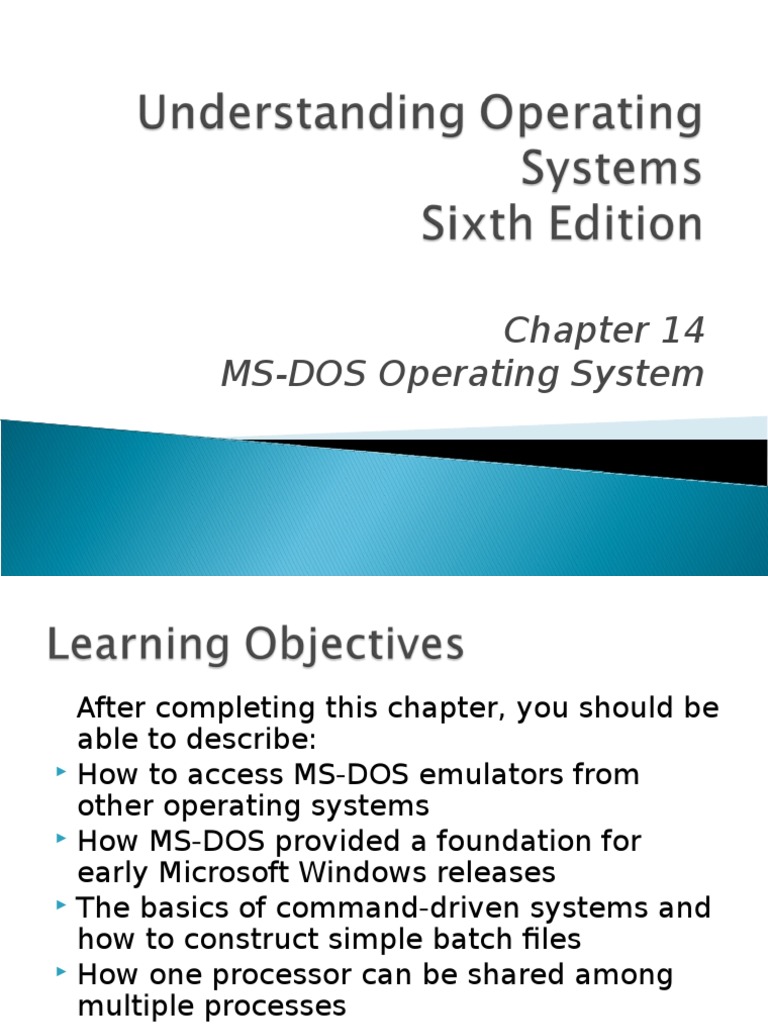 MS-DOS Operating System | PDF | Operating System | Command Line Interface