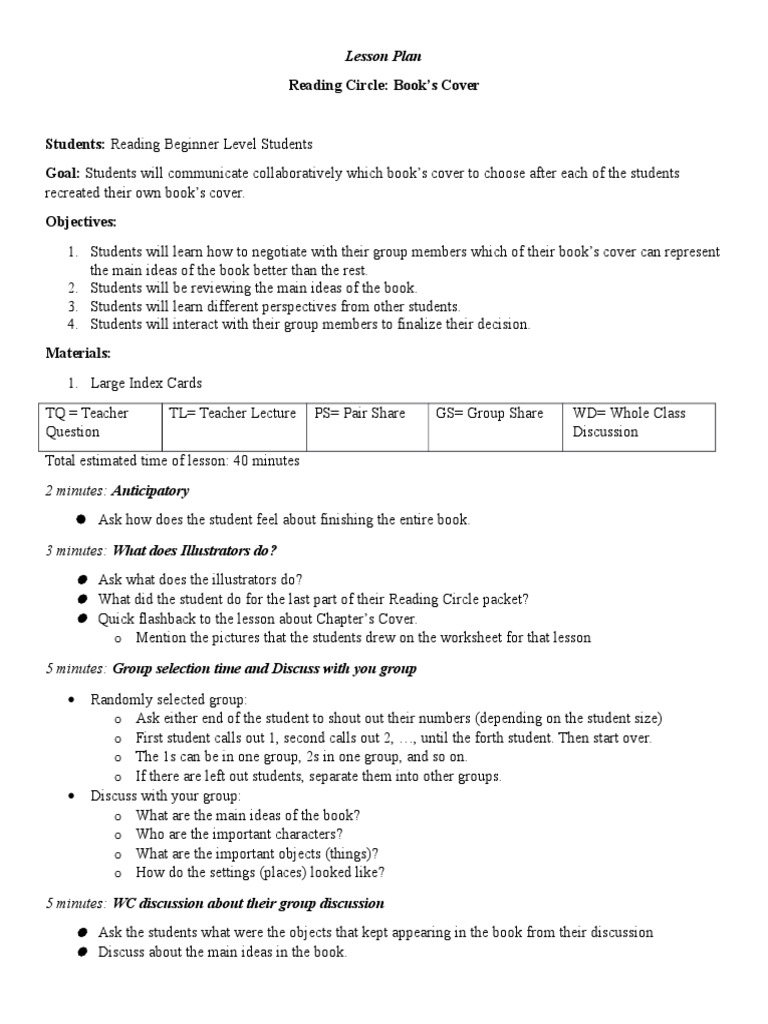 Lesson Plan 7 Books Cover | PDF | Lesson Plan | Teaching