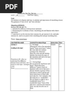 Past Continuous Lesson Plan | PDF | Grammatical Tense | Lesson Plan