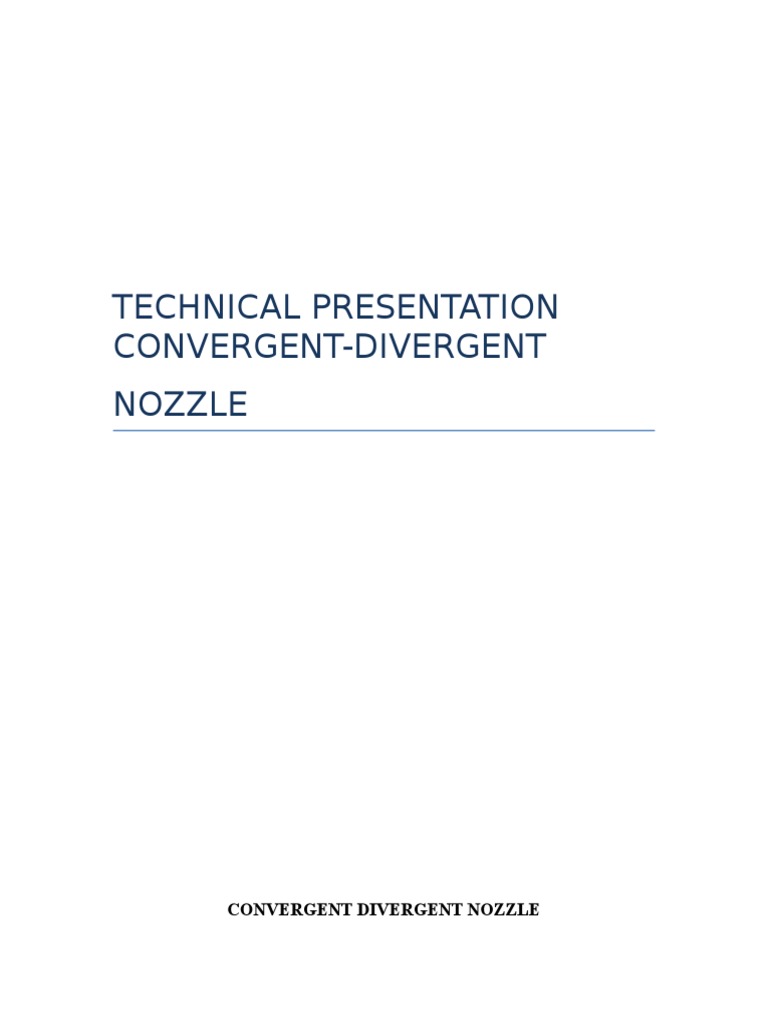 Convergent-Divergent Nozzle Overview | PDF | Gas Technologies ...