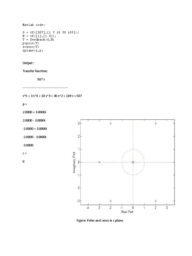 Matlab Transfer Function Analysis | PDF | Science & Mathematics