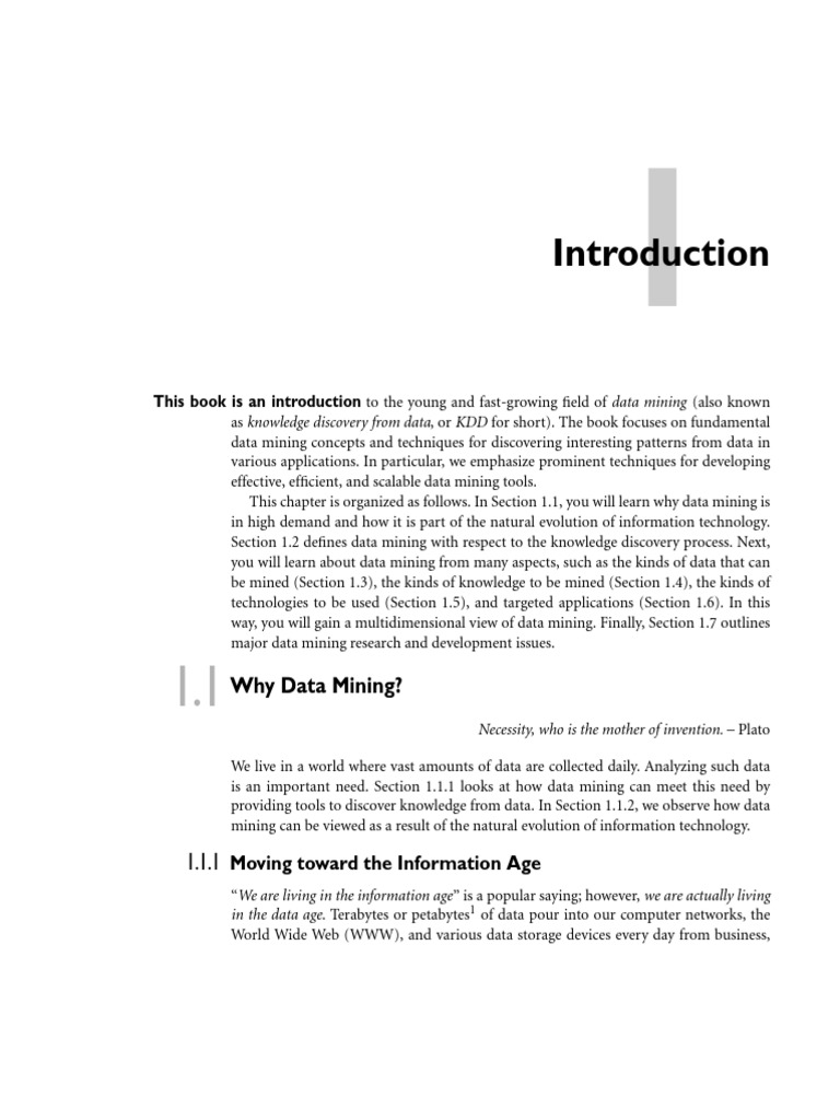 01 Introduction To Data Mining | PDF | Data Mining | Databases