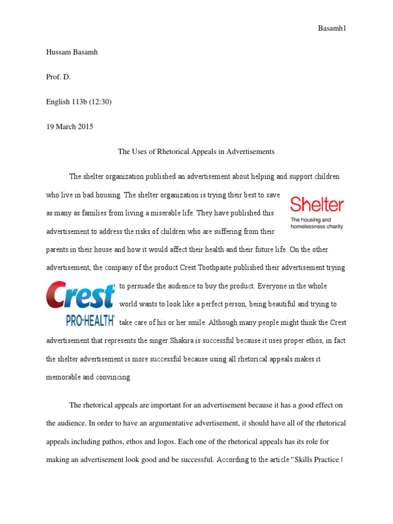 Rhetorical Appeals in Ads Explained | PDF | Logos | Advertising