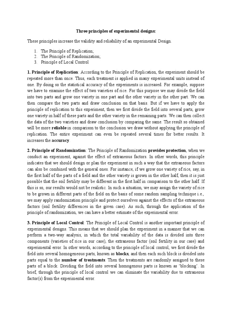 Experimental Design | PDF | Experiment | Design Of Experiments