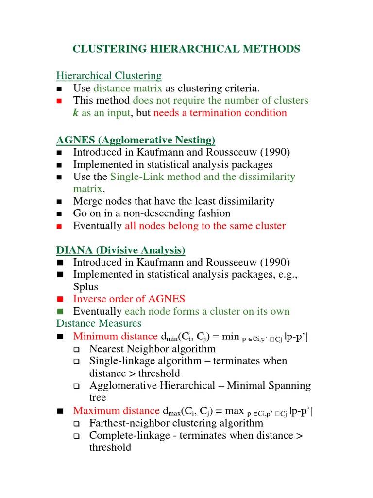 Data Mining-Hierarchical Methods | PDF | Cluster Analysis ...