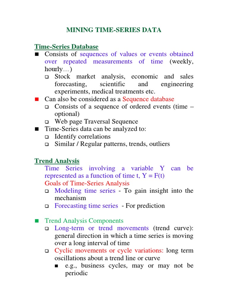 Data Mining-Mining Time Series Data | PDF | Time Series | Applied ...