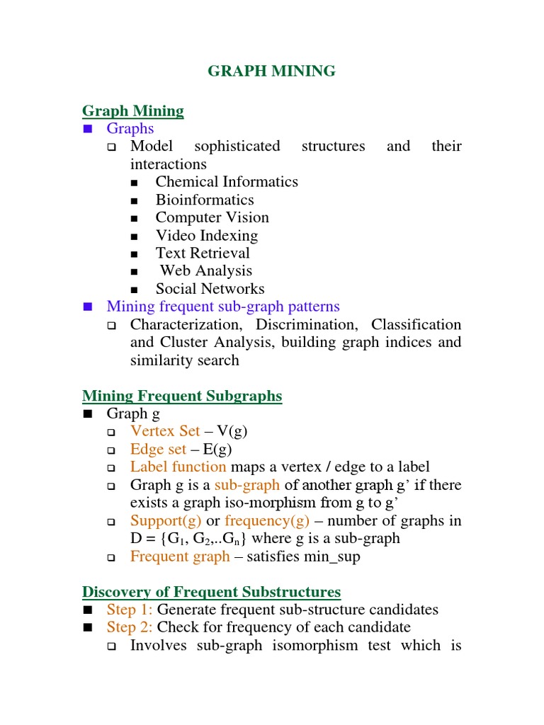 Data Mining Graph Mining Pdf Vertex Graph Theory Cluster Analysis