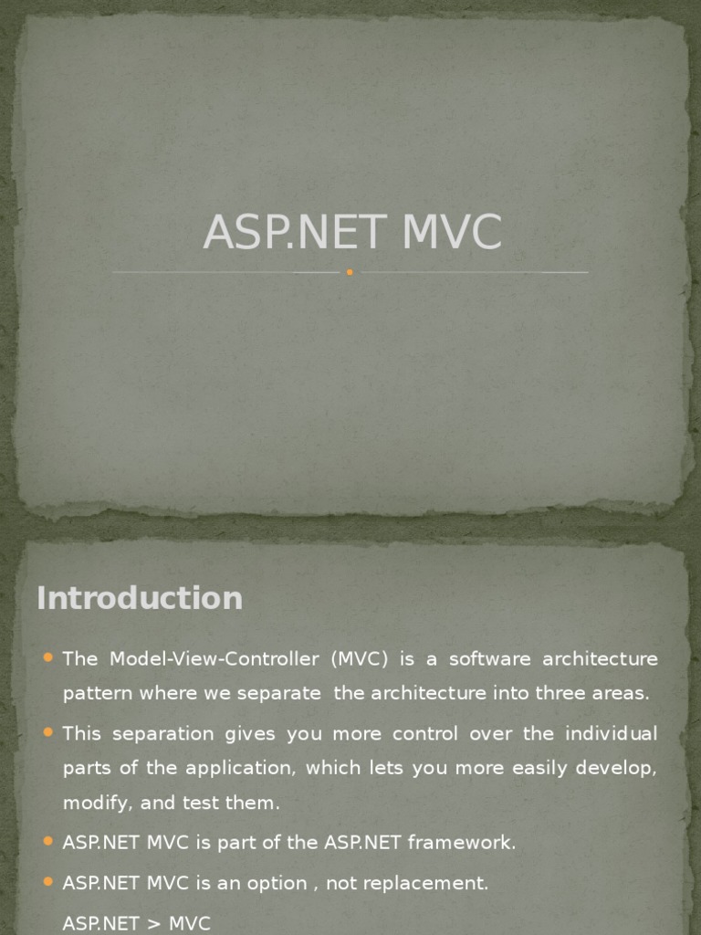 MVC Presentation | PDF | Model–View–Controller | Software Development