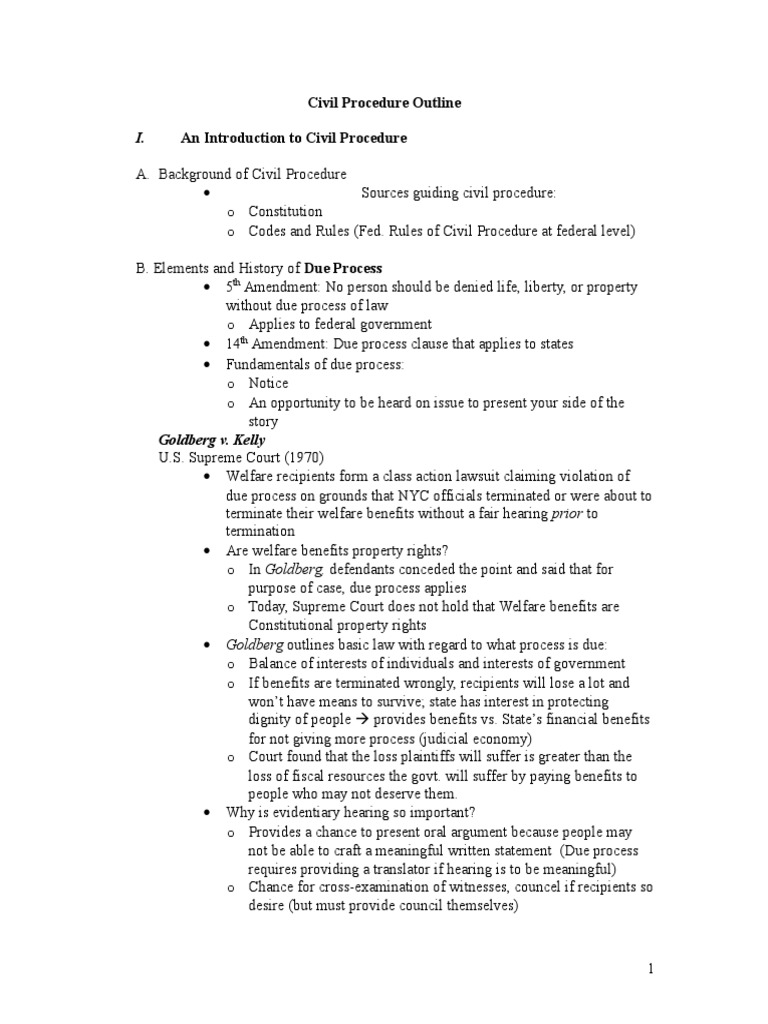 Civil Procedure Outline | Discovery (Law) | Deposition (Law)