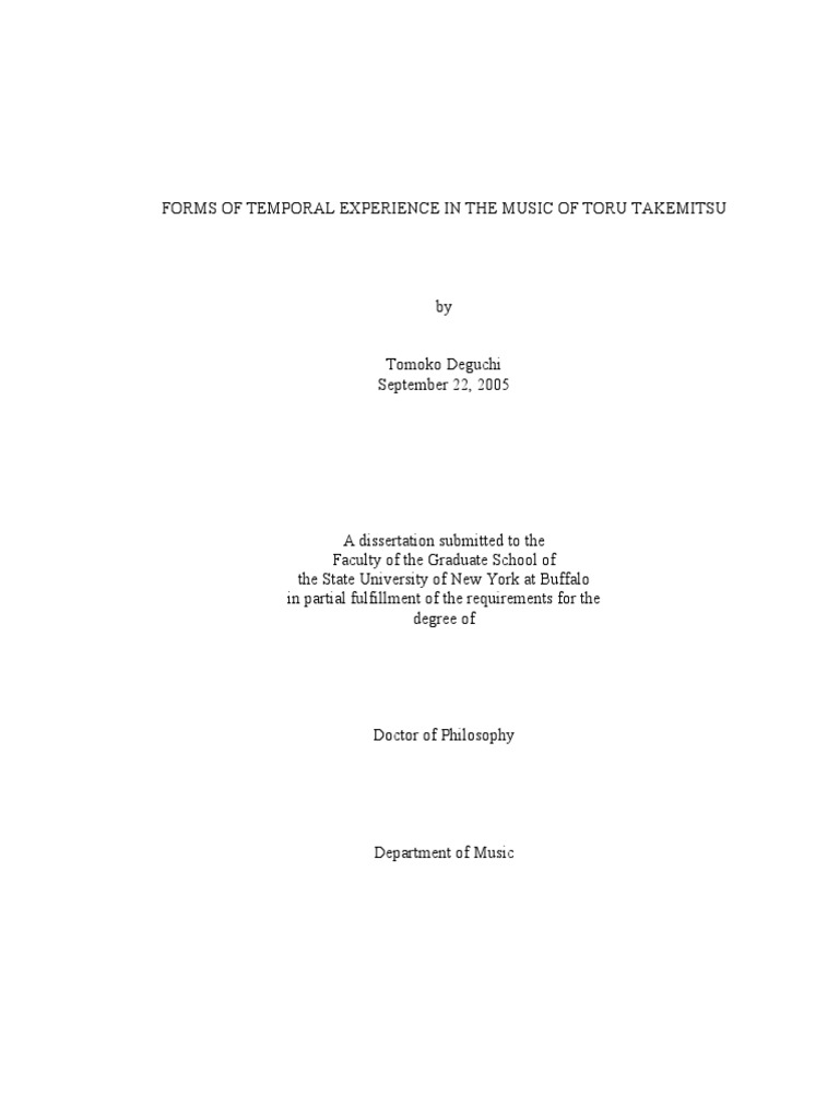 Deguchi Form of Temporal Experience in The Music of Toru Takemitsu ...