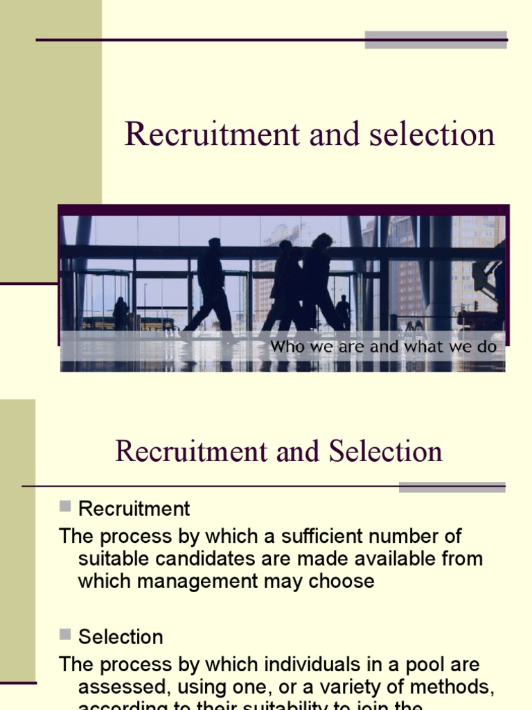 Recruitment-and-Selection.ppt | Recruitment | Test (Assessment) | Free ...