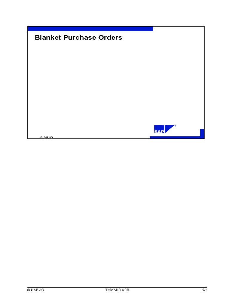 15 Blanket Purchase Order | PDF | Invoice | Receipt