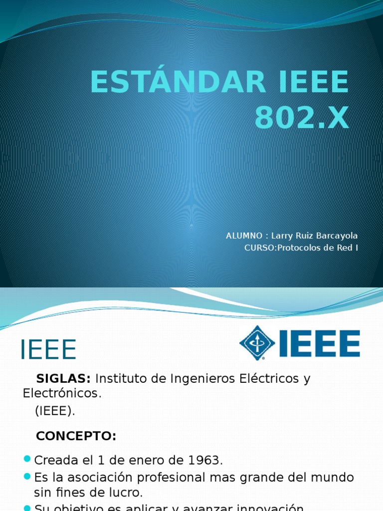 Estandar Ieee 802 | PDF | Ieee 802.11 | Red de computadoras