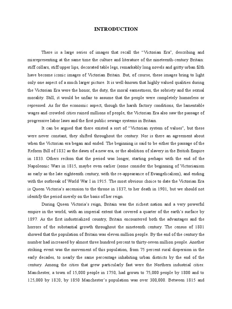 Introduction To The Victorian Era | PDF | Heathcliff (Wuthering Heights ...