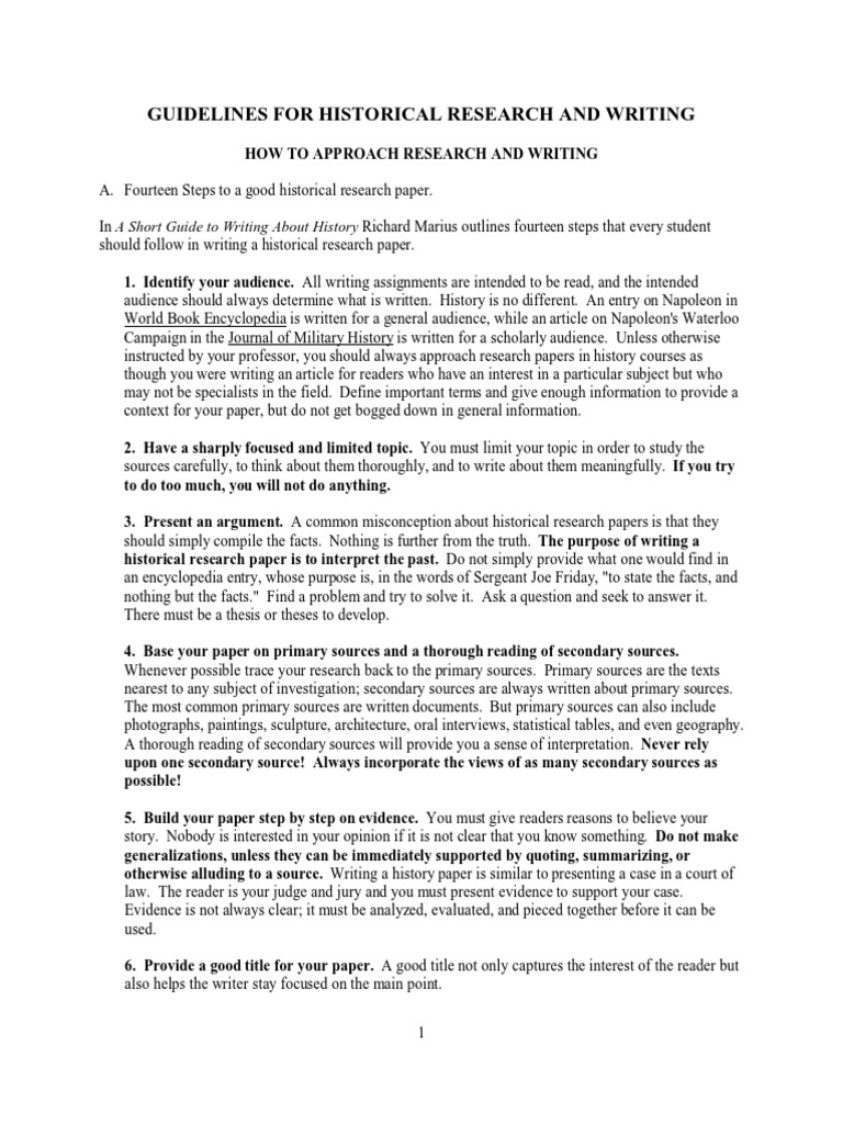 Historical Research Guidelines | PDF | Primary Sources | Encyclopedias