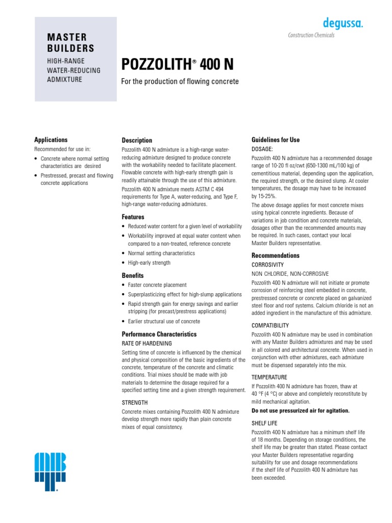 Pozzolith 400N RN ...