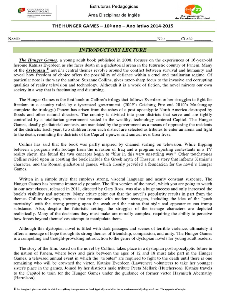 Essay and Discussion Topics The Hunger Games | PDF | The Hunger Games