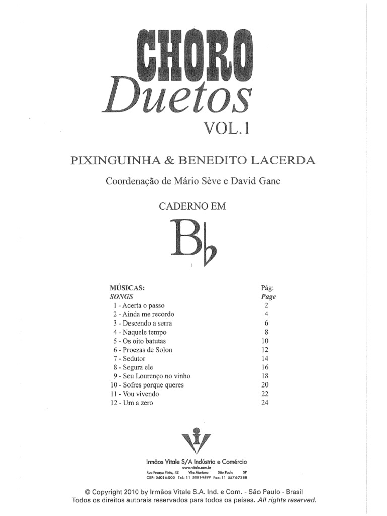 Choros Duetos - Vol1b.bb | PDF