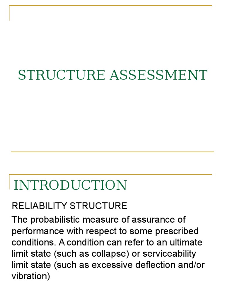 A Risk-Based Approach to Structural Assessment: Evaluating Probability ...