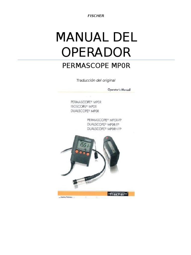 Manual Permascope | PDF | Calibración | Medición