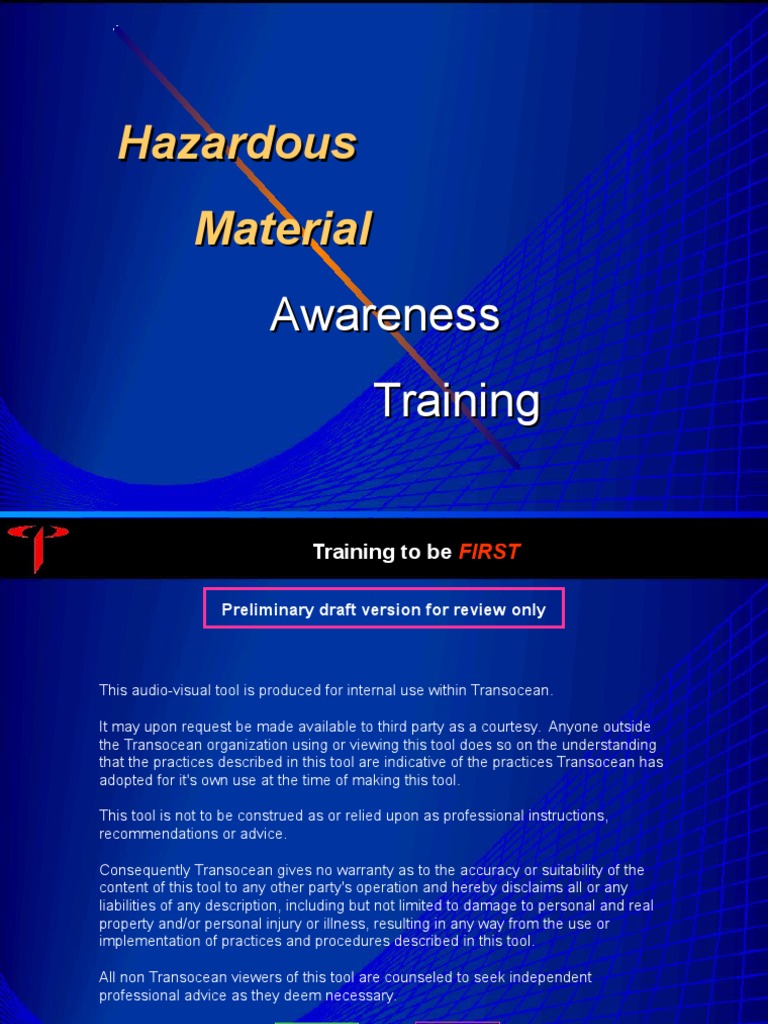 Hazmat Training | PDF | Personal Protective Equipment | Dangerous Goods